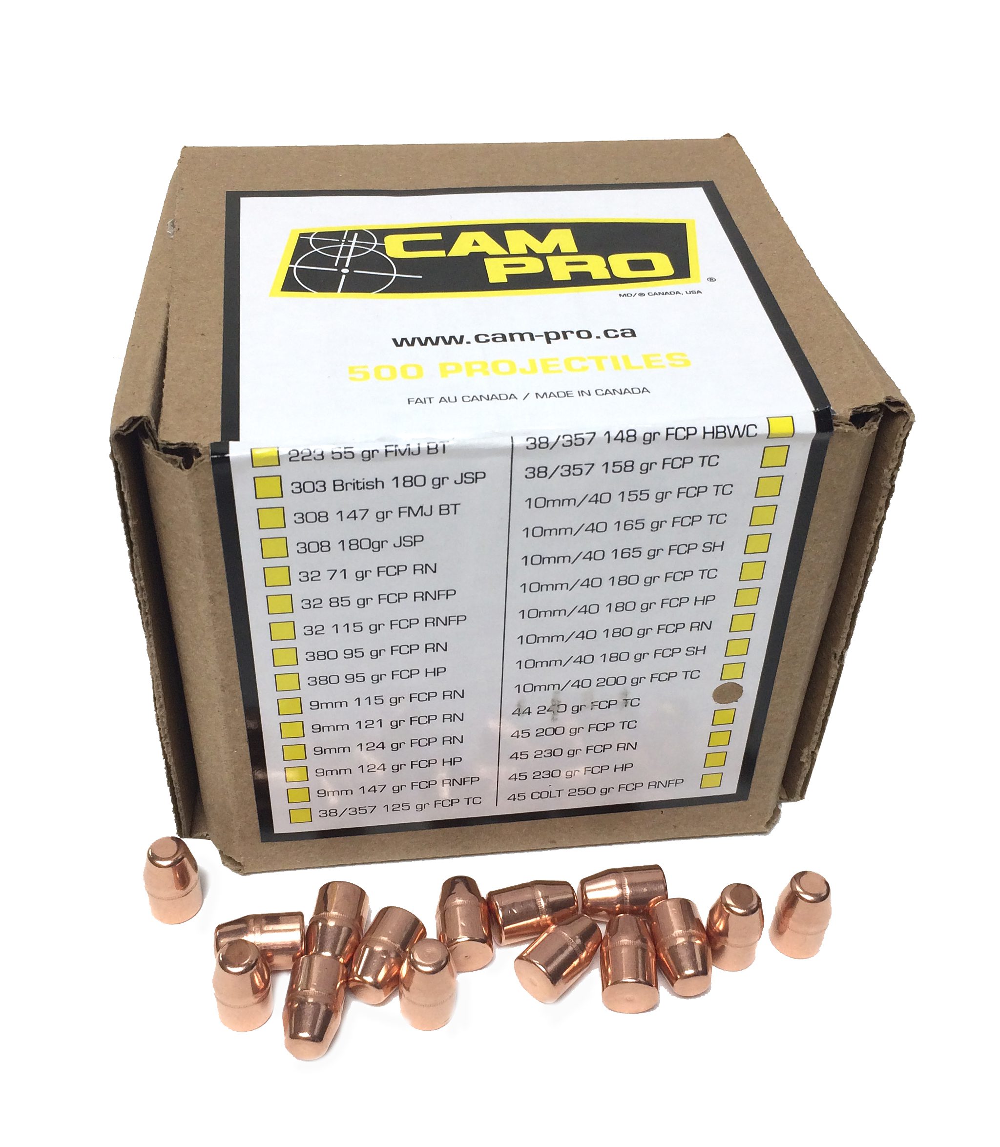 CamPro Bullets Cal.44 240 Gr.