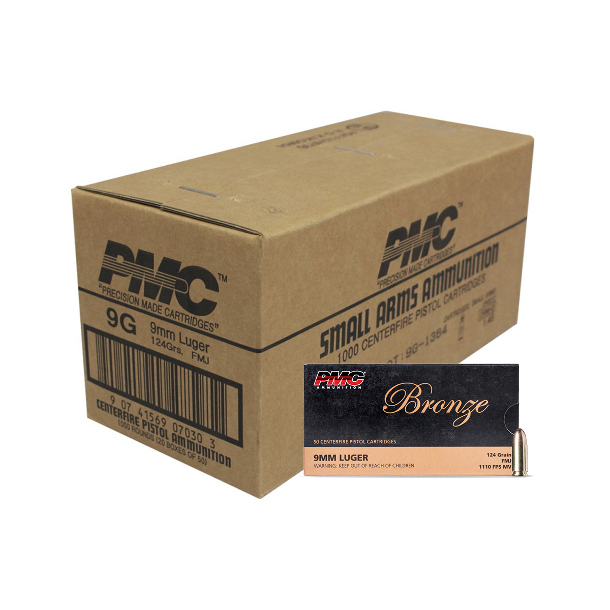 PMC 9mm 124 Gr. – 1000 Rounds - Dante Sports